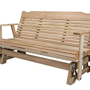 Kilmer Creek 5 Foot Natural Cedar Porch Glider, Amish Crafted