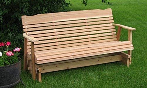 Kilmer Creek 5 Foot Natural Cedar Porch Glider, Amish Crafted