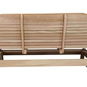 Kilmer Creek 5 Foot Natural Cedar Porch Glider, Amish Crafted