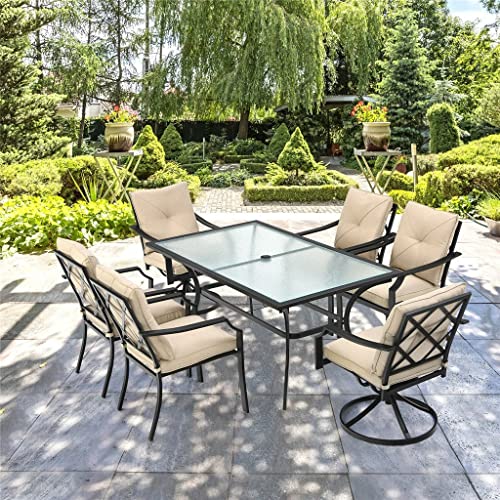 WYFDP 4 Piece Patio Dining Chairs Stackable Removable Cushioned Garden Patio