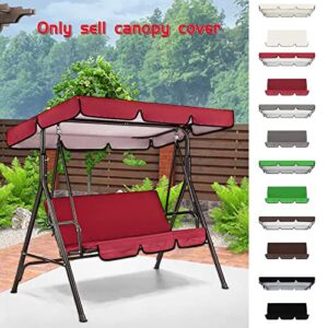 Outdoor Swing Canopy Cover, 2-Seater Canopy Swing Sets for Backyard, Replacement Swing Waterproof Top Cover Set for Patio/Lawn/Garden, Swing Canopy Cushion Sunscreen Uv Protection (No Steel Frame)