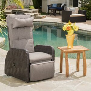 Christopher Knight Home Ostia Recliner with Cushions, Multibrown / Brown