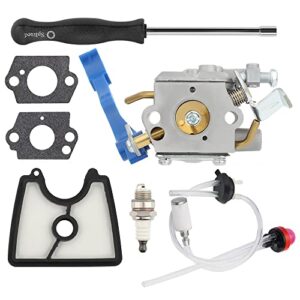 yermax c1q-w37 carburetor with 545112101 filter for husqvarna 125b 125bx 125bvx handheld leaf blower jonsered b2126 bv2126 replace 545081811 590460102 & 581798001