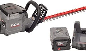 POWERWORKS 60V 24-Inch Brushed Hedge Trimmer, 2Ah Battery and Charger Included