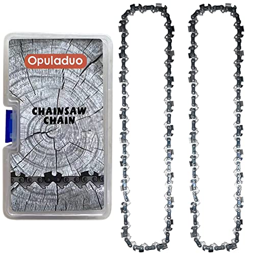 Opuladuo 2PC 12 Inch Chainsaw Chain for Greenworks 40V 20262 20292 Chainsaw, 12" Replacement Chain for Sun Joe SWJ698E 9A Chain Saw - 3/8" - .050" - 45 DL