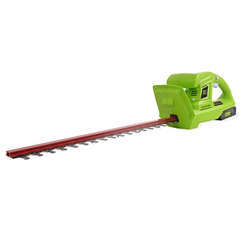 Greenworks 24V 20-Inch Cordless Hedge Trimmer with 2.0 AH Battery Included, HT24B211