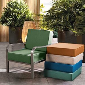 ARTPLAN Outdoor Deep Seat Slipcovers,Patio Seat Back Covers Only 24x24x6 18x24 Olefin,Square Outdoor Cushion Cover, for Patio Funiture,Invisible Green