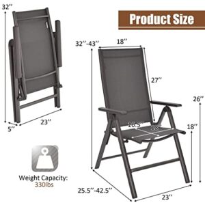 ZHYH Patio Camping Rocking Chair Folding Rocking Chair Footrest Blue