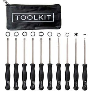 carburetor adjustment tool kit 10 pcs screwdrivers for common 2 cycle small engine stihl poulan husqvarna mtd ryobi homelite trimmer weed eater chainsaw carb tune up adjusting tool