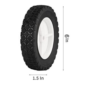 Oregon 72-106 Plastic Wheel 2PCS Universal Wheels Tires Compatible with Craftsman AYP MTD Lawnmower Suitable for Replacement of Radio Flyer Wagon BBQ Grill Trash Can Hand Truck Lawn Sprayer