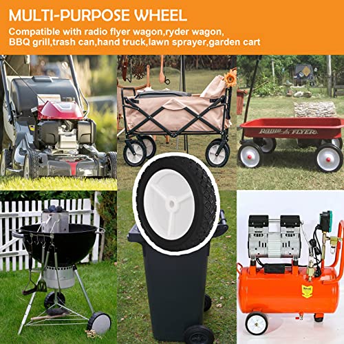 Oregon 72-106 Plastic Wheel 2PCS Universal Wheels Tires Compatible with Craftsman AYP MTD Lawnmower Suitable for Replacement of Radio Flyer Wagon BBQ Grill Trash Can Hand Truck Lawn Sprayer