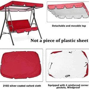 BTURYT Water Resistant Patio Swing Cover Set,Swing Canopy Replacement Top Cover and Chair Cover,Garden Seater Sun Shade Porch Replacement Swing Cushion-(top Cover + Chair Cover)