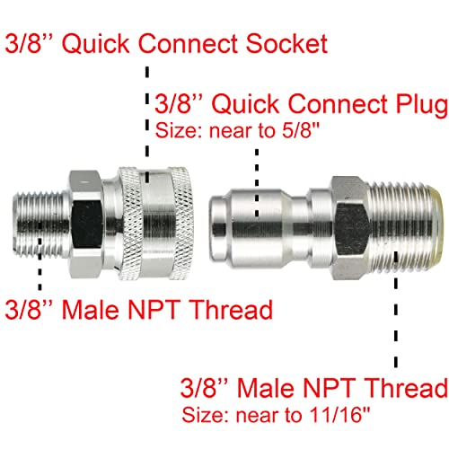 RIDGE WASHER High Pressure Ball Valve Kit for Power Washer Hose, 3/8” Quick Disconnect, 4500 PSI