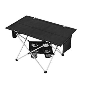 DOUBAO Outdoor Camping Folding Table with Aluminium Alloy Table Light Durable Folding Table Desk for Picnic Camping