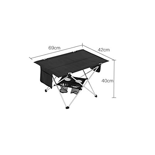 DOUBAO Outdoor Camping Folding Table with Aluminium Alloy Table Light Durable Folding Table Desk for Picnic Camping