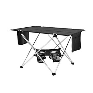 DOUBAO Outdoor Camping Folding Table with Aluminium Alloy Table Light Durable Folding Table Desk for Picnic Camping