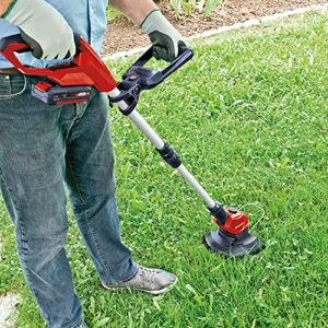 Einhell GE-CT Power X-Change 18-Volt Cordless 10-Inch Grass Trimmer / Edger, w/ 20pcs of Replacement Blades, Rotatable Motor Head, Telescopic Handle, Flower Guard