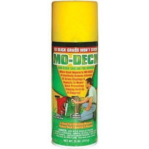 mo deck non stick mower blade / deck spray 11 oz for mulching, commercial or reel mower