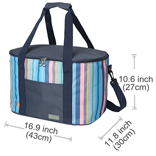 Yodo 25L Collapsible Soft Cooler Bag - Family Size Roomy for Reunion, Party, Beach, Picnics, Sporting Music Events, Everyday Meals to Work