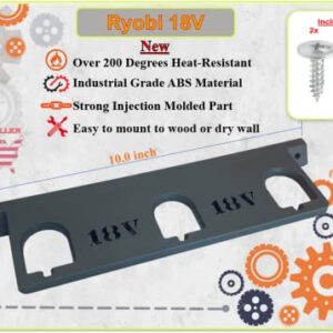 Battery Holder for Ryobi | 18V Battery Holder for Ryobi | Battery Storage for Ryobi | Wall Mount for Ryobi 18V Batteries