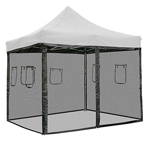 Yescom EZ Pop Up Canopy Mesh Sidewall with Window for 10ft Commercial Party Tent Vendor Food Shelter, 4pcs Sidewall Only