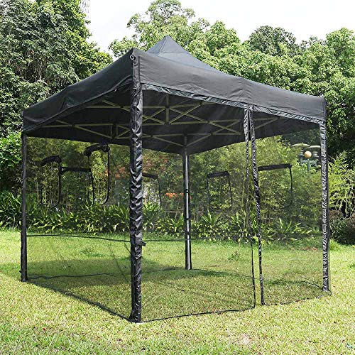 Yescom EZ Pop Up Canopy Mesh Sidewall with Window for 10ft Commercial Party Tent Vendor Food Shelter, 4pcs Sidewall Only