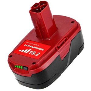 forrat 6.0ah 19.2 volt replacement for craftsman 19.2v lithium battery compatible with craftsman 19.2 volt diehard c3 battery 130279005 11375 1323903 130211004 11045 315.113753 315.115410 315.11485