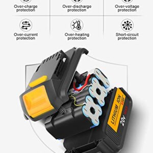 TeenPower Replacement for Dewalt 20V Battery 6000mAh 2/pk Compatible with Dewalt 20v max Battery DCB205 DCB206 DCB204 DCB200 DCB203 DCB201