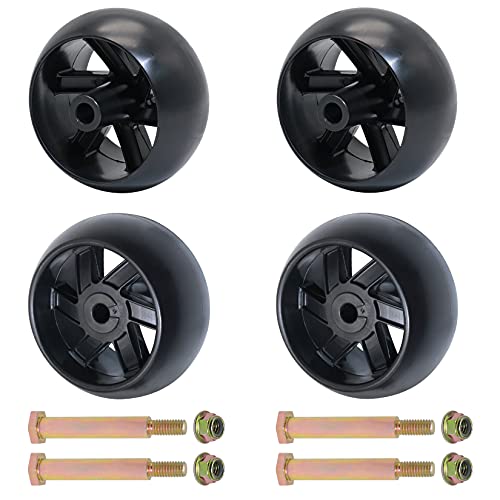 KOOTANS 4 Pack Mower Deck Wheels for Husqvarna 532174873 589527301, for Craftsman MTD AYP 174873 133957 532133957 734-3058, for Cub Cadet 734-04155, Fit for most 42" 46'' 48'' 50" 52'' and 54" Decks