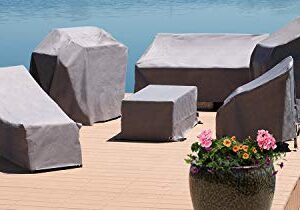 MODERN LEISURE 3004 Garrison Waterproof Patio Chair Cover (27 W x 34 D x 31 H inches), Heather Grey