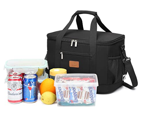 MOYAQI Large Soft Sided Picnic Cooler Bag 20L Insulated Leak Proof for 30 Cans of Beverage or Beer Storage, Collapsible Cooler Lunch Bag for Camping, Lunch, Beach, Picnic, Road Trips, Shopping, Travel