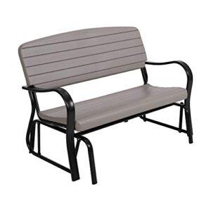 lifetime 2871 outdoor glider bench, 4 foot, grey