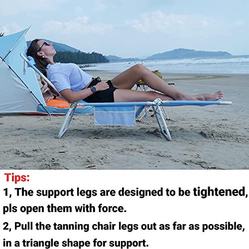 #WEJOY Adjustable Face Down Tanning Chair,Folding Beach Lounge Chairs with Face Hole, Portable Lightweight Reclining Lay Flat Chair for Outdoor Pool,Sun Tanning,Sunbathing,Patio