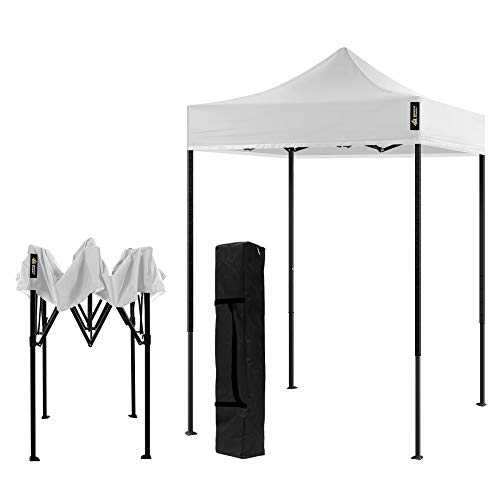 AMERICAN PHOENIX Canopy Tent 5x5 Pop Up Portable Tent Commercial Outdoor Beach Instant Sun Shelter (White)