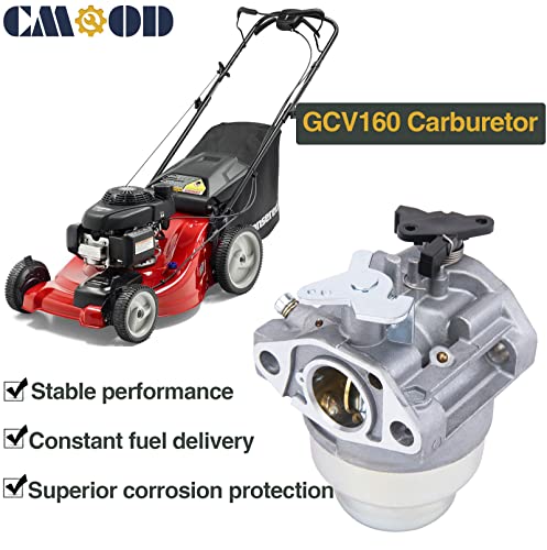 GCV160 Carburetor Compatible With Honda HRT216 GCV160A HRR216 HRS216 HRB216 HRZ216 GCV160LA GCV160LE GCV160LAO Carburetor Lawn Mower Pressure Washer Engine Replace 16100-Z0L-023 16100-Z0L-853