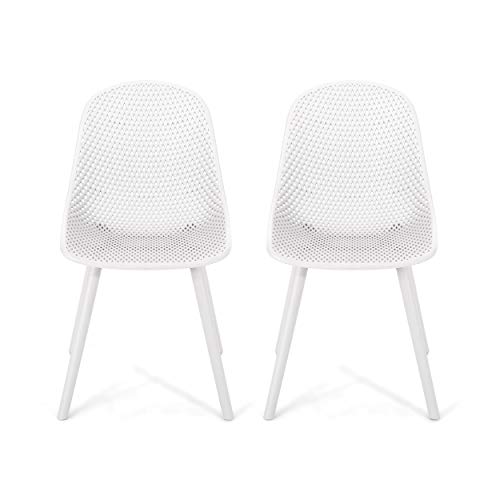 Christopher Knight Home Darleen Outdoor Dining Chair (Set of 2), White