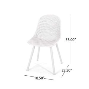 Christopher Knight Home Darleen Outdoor Dining Chair (Set of 2), White