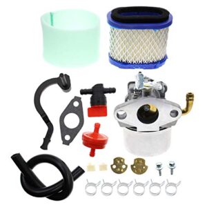 carbhub 591925 carburetor for briggs and stratton 698479 693518 698475 591925 engine motor powered chipper/shredder craftsman garden tiller with air filter fuel hose replace 591925