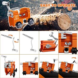 Chainsaw Sharpener, Chain Saw Sharpener Tool Hand Crank Chainsaw Chain Sharpening Jig with Carry Bag 5mm Burr Suit 6"-22" Chain Saws & Electric Saws Easy to Use for Lumberjack Garden Worker