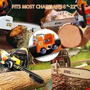 Chainsaw Sharpener, Chain Saw Sharpener Tool Hand Crank Chainsaw Chain Sharpening Jig with Carry Bag 5mm Burr Suit 6"-22" Chain Saws & Electric Saws Easy to Use for Lumberjack Garden Worker