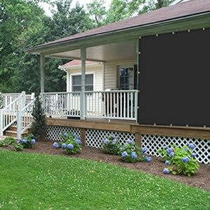 Shatex 90% Shade Fabric Shade Fabric Sun Shade Cloth with Grommets for Pergola Cover Canopy Black (8x10ft)