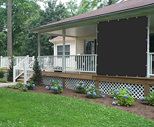 Shatex 90% Shade Fabric Shade Fabric Sun Shade Cloth with Grommets for Pergola Cover Canopy Black (8x10ft)