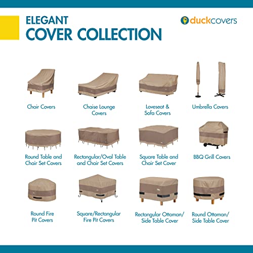 Duck Covers Elegant Waterproof 28 Inch W Stackable Patio Chair Cover