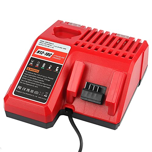 Replacement M12 & M18 Rapid Charger for Milwaukee 12V-18V XC Lithium-Ion Tools Battery Power Charger