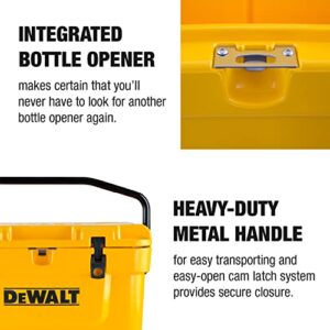 DEWALT 25 Qt Roto Molded Cooler, Heavy Duty Ice Chest for Camping, Sports & Outdoor Activities