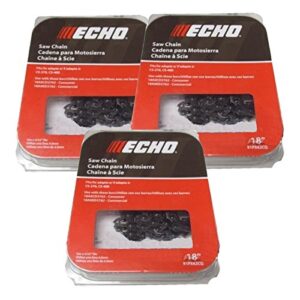 echo 91px62cq-3 pack of 3 chainsaw chain 18 inches