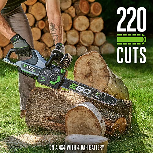 EGO Power+ CS1613 Inch 56-Volt Lithium-ion Cordless 4.0Ah Charger Included Chain Saw, 16-in. Chainsaw Kit w/ 4.0 Ah Battery