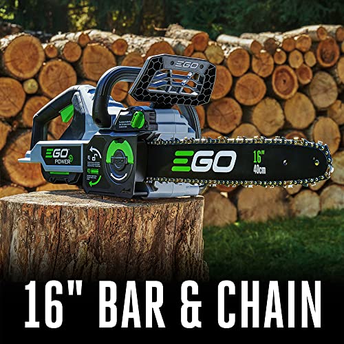 EGO Power+ CS1613 Inch 56-Volt Lithium-ion Cordless 4.0Ah Charger Included Chain Saw, 16-in. Chainsaw Kit w/ 4.0 Ah Battery