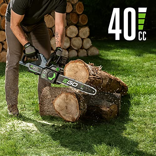 EGO Power+ CS1613 Inch 56-Volt Lithium-ion Cordless 4.0Ah Charger Included Chain Saw, 16-in. Chainsaw Kit w/ 4.0 Ah Battery