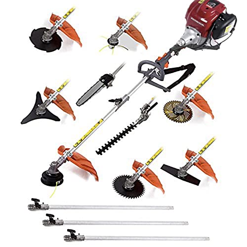 GX35 12 in 1 Hedge Trimmer Brush Cutter Weed Eater Lawn Mower Chainsaw